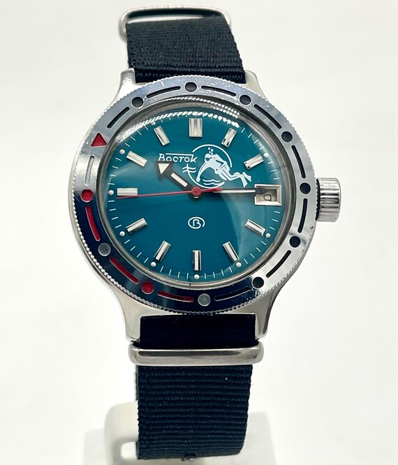 VOSTOK Automatic Soviet Watch Diver Scuba Amphibia Bl… - Gem