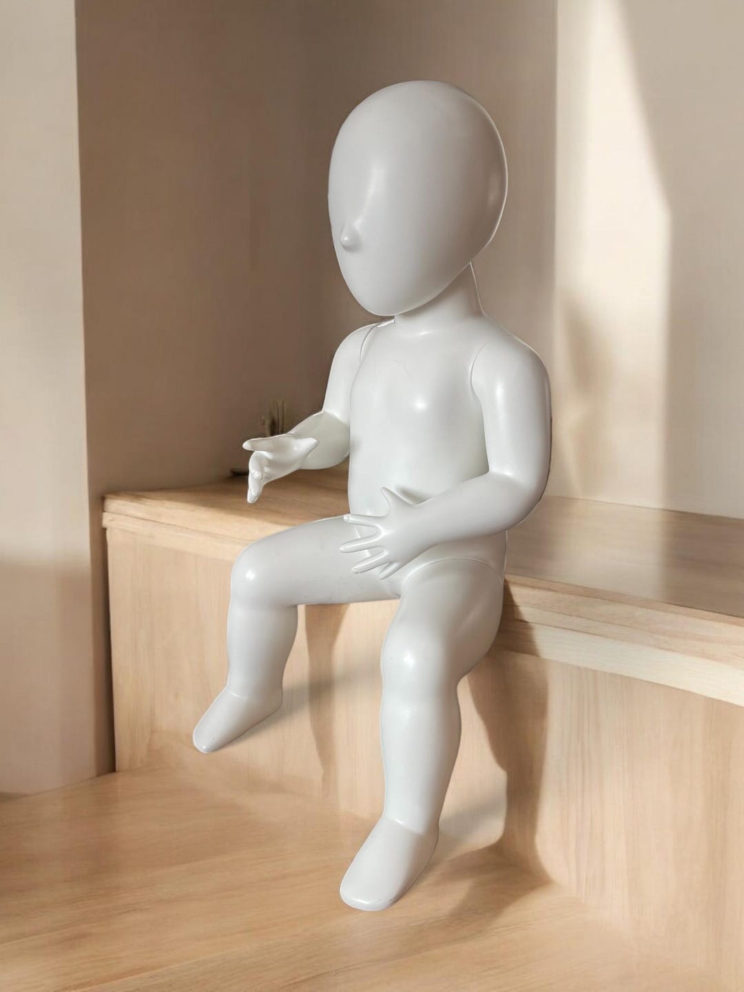 Baby Mannequin White Toned Sitting Position Body Infant Figuo 61 Cm ...