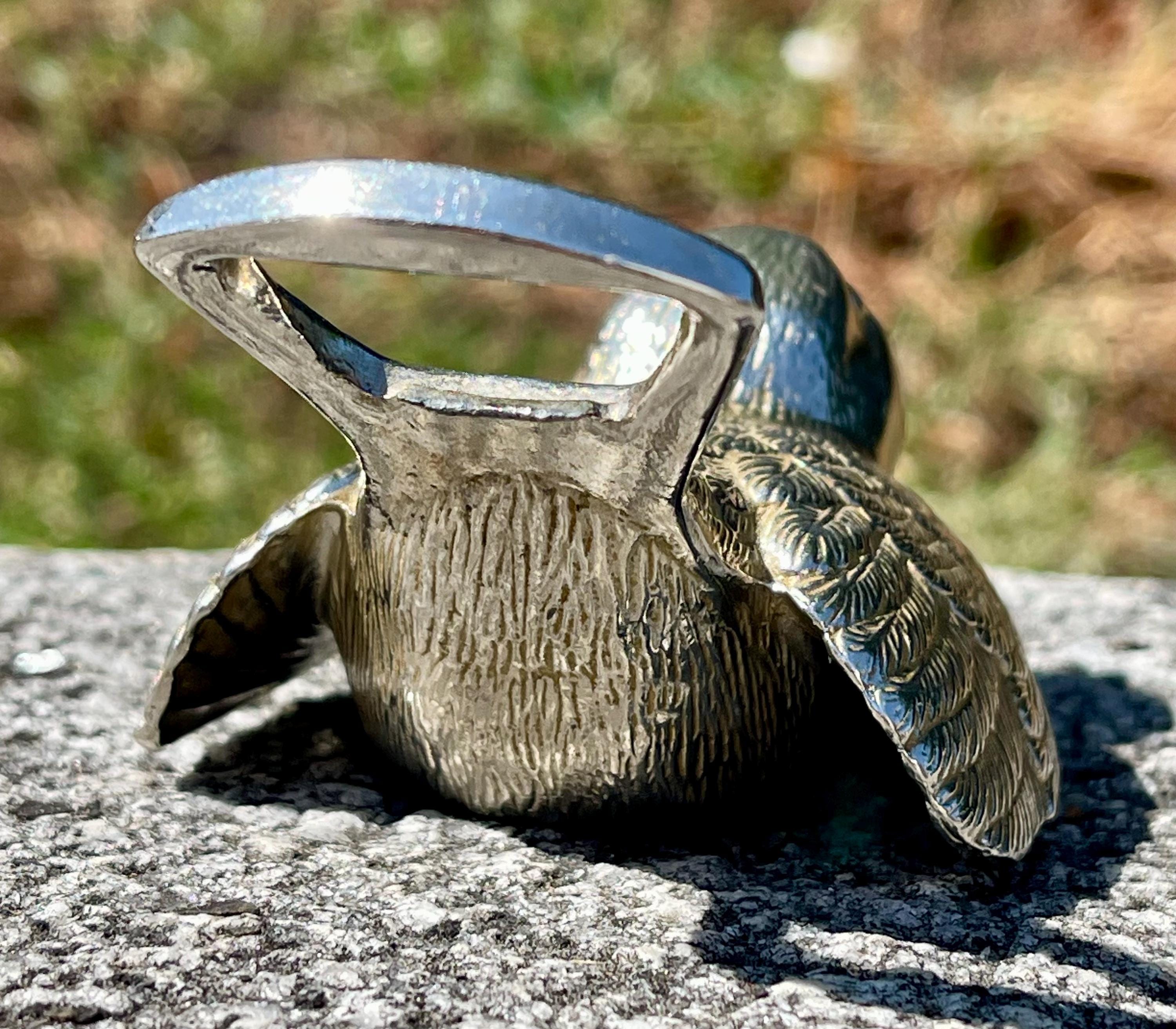 Sparrow Figure Vintage Bottle Opener Corkscrew Metal Bird Shaped ...