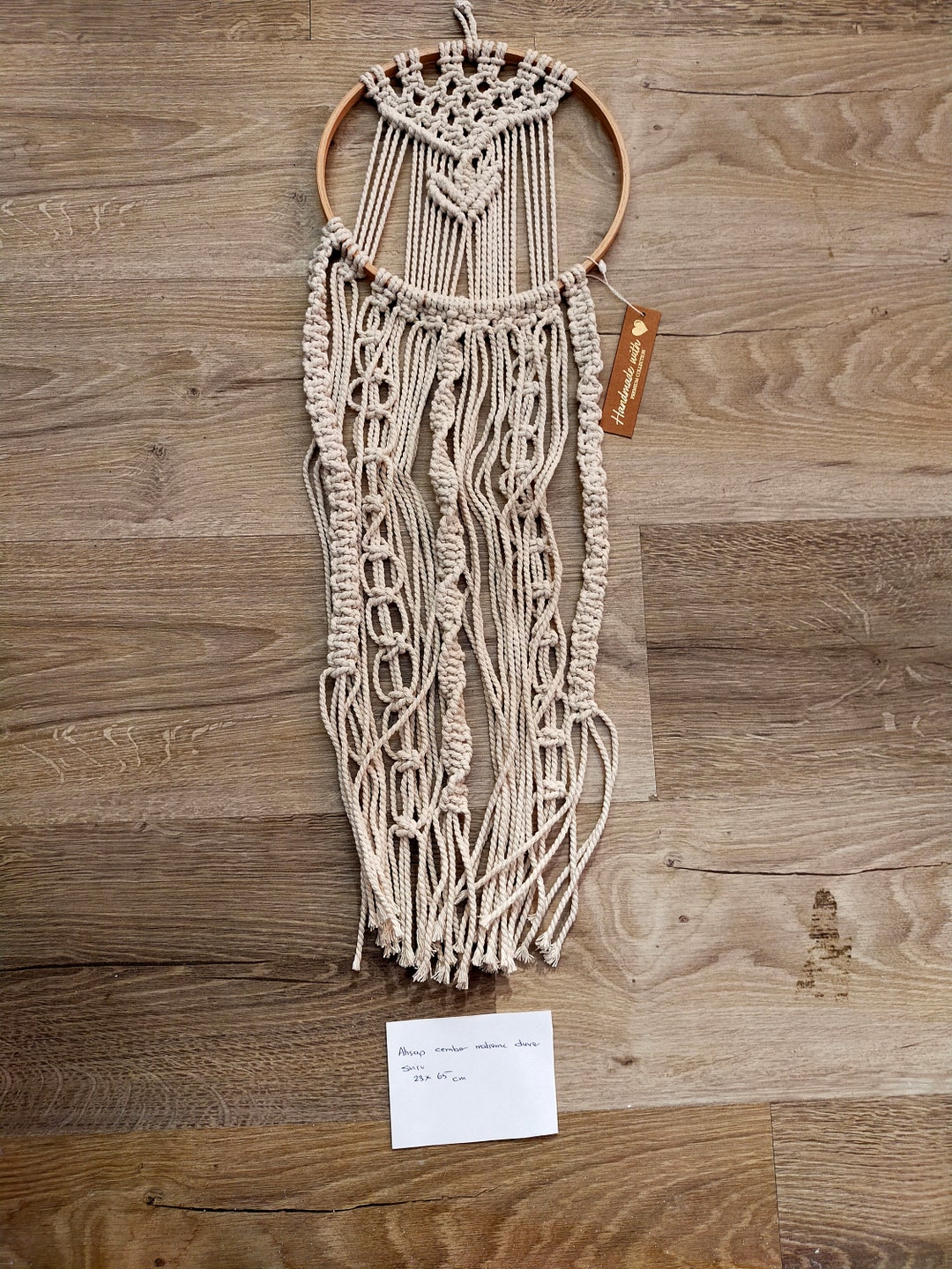 Wooden Circle Macrame Wall Decoration - Etsy
