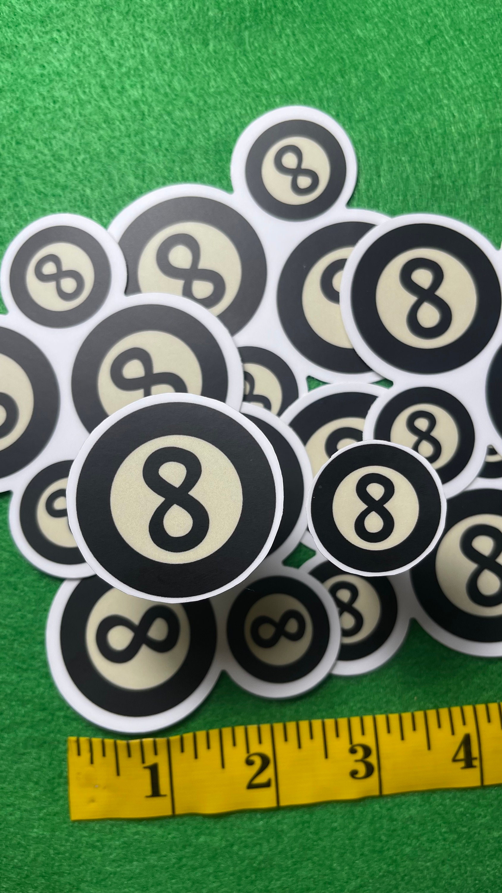 Vintage 8 Ball Sticker Set | Vinyl Sticker | Waterproof Sticker - Etsy