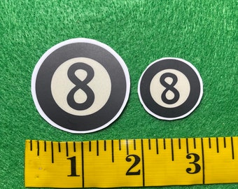Lucky 8 Ball Vinyl Sticker Sticker for Laptop Book Fridge Guitar ...