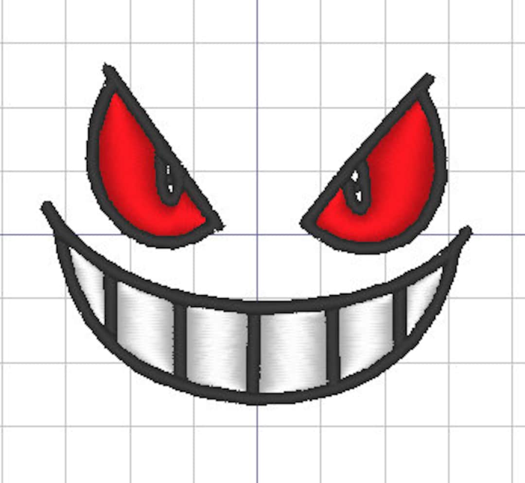 Pokemon Gengar Face Digital Embroidery File - Etsy