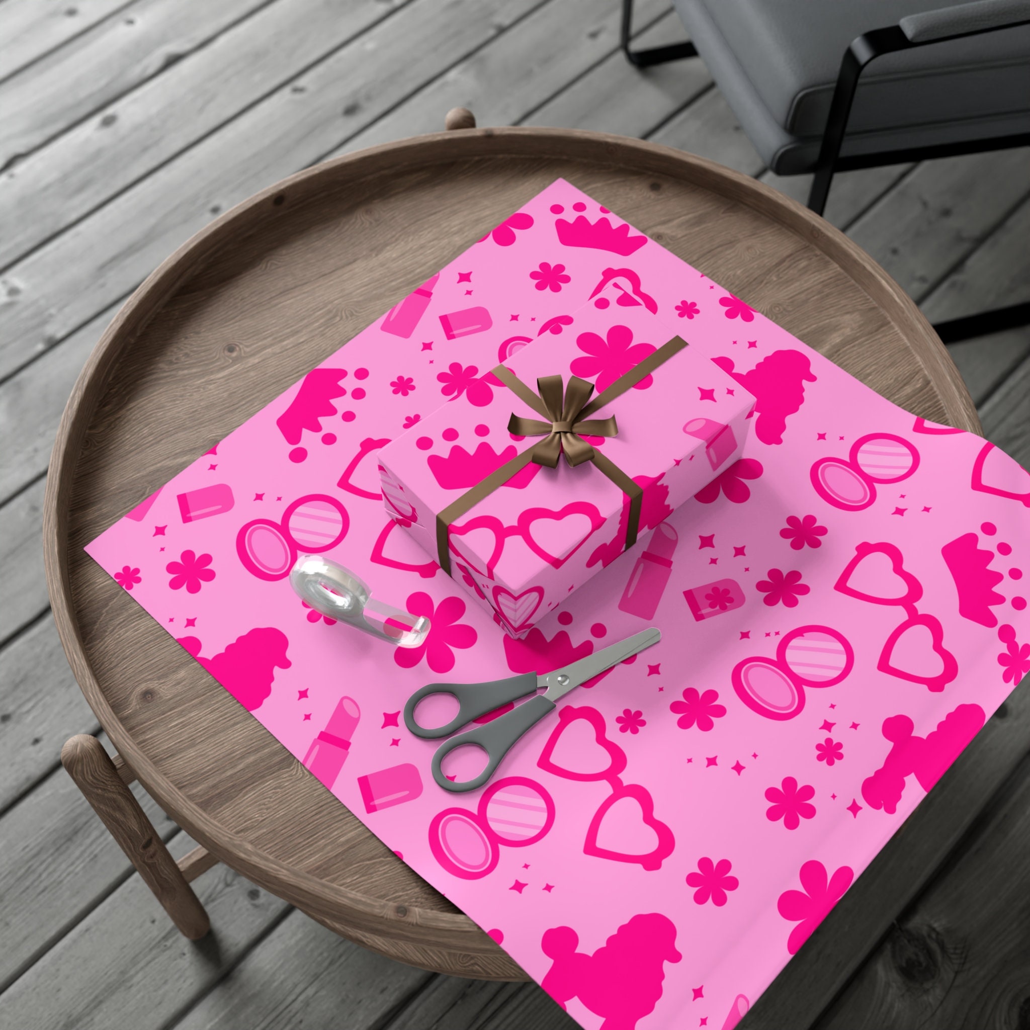 Pink Girl Tween Gift Wrapping Paper: Cute Christmas Wrap for Girly ...