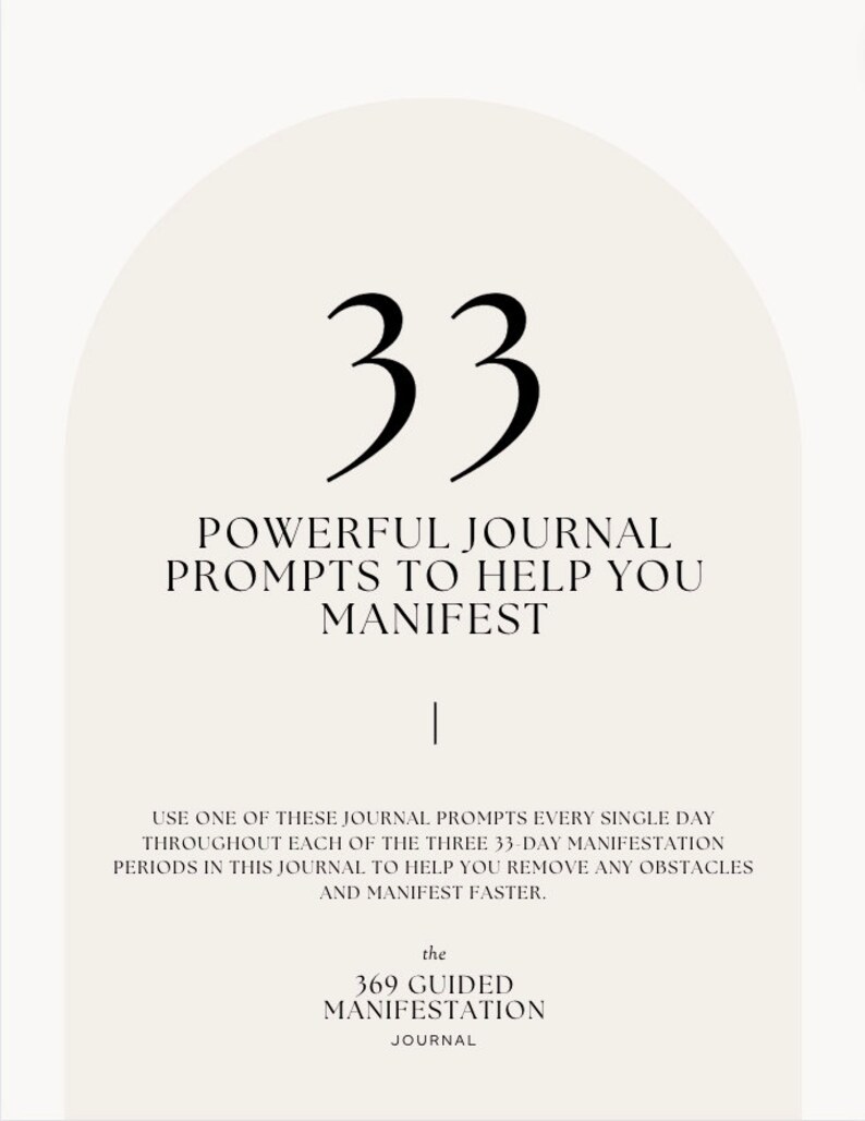 369 Guided Manifestation Journal - Etsy