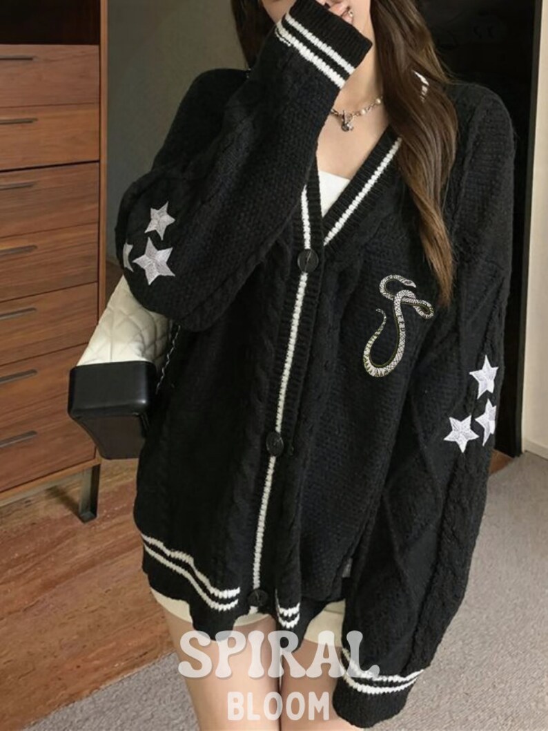 Taylor's Reputation Cardigan Sweater Holiday Knitted Folklore Cardigan ...