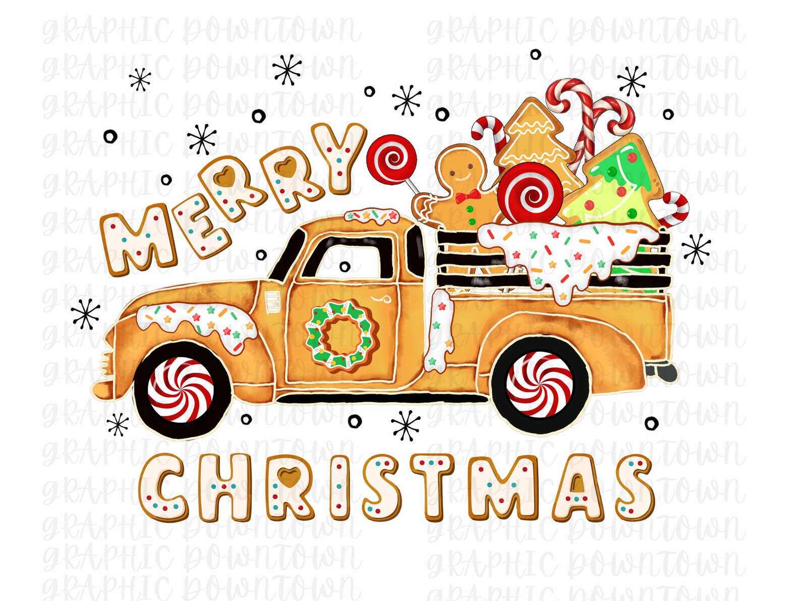 Christmas Gingerbread PNG Bundle, Merry Christmas Png Sublimation ...