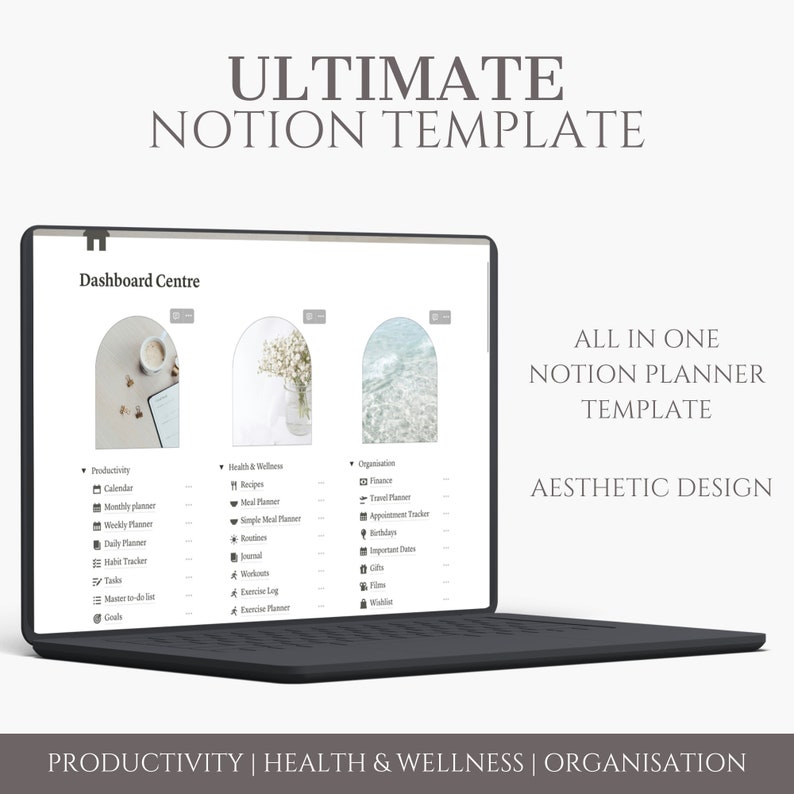 Notion Dashboard Template, Notion Calendar, Task Manager - Etsy