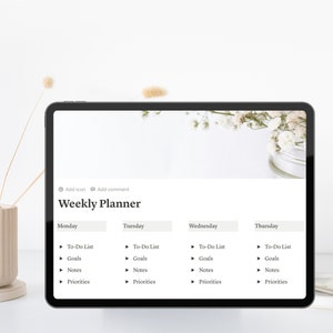 Simple Notion Template for Weekly Planning, Notion Habit Tracker - Etsy