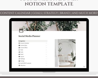 Notion Social Media Content Planner Notion Template Content Calendar Batch Content Creation Task ...