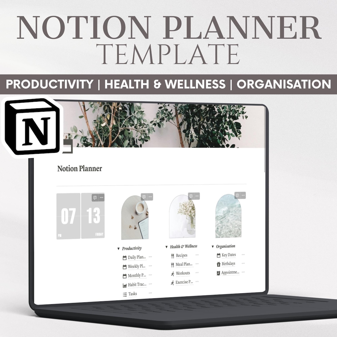 Notion Template, Aesthetic Design, Notion Dashboard, Minimalistic - Etsy
