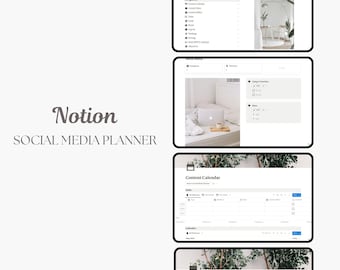 Notion Social Media Content Planner Notion Template Content Calendar Batch Content Creation Task ...