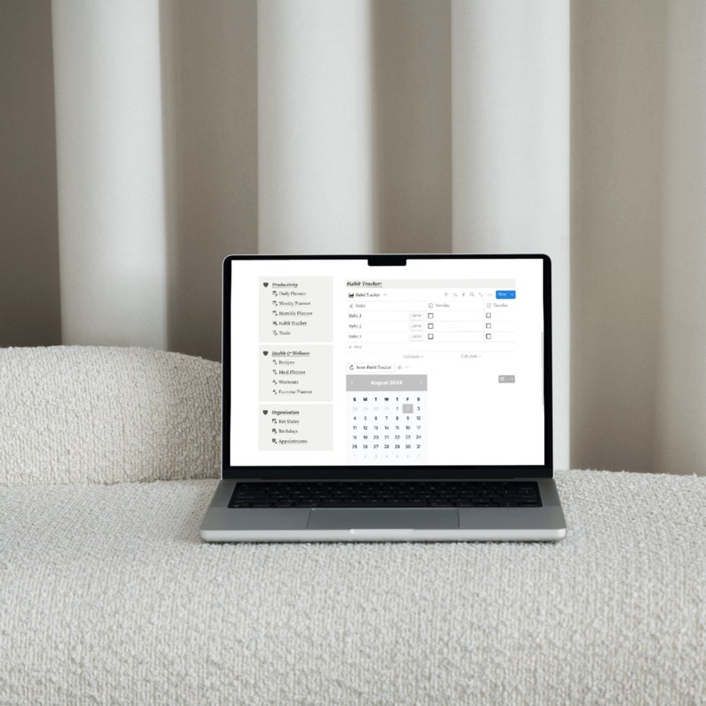 Notion Template, Aesthetic Design, Productivity Management - Etsy