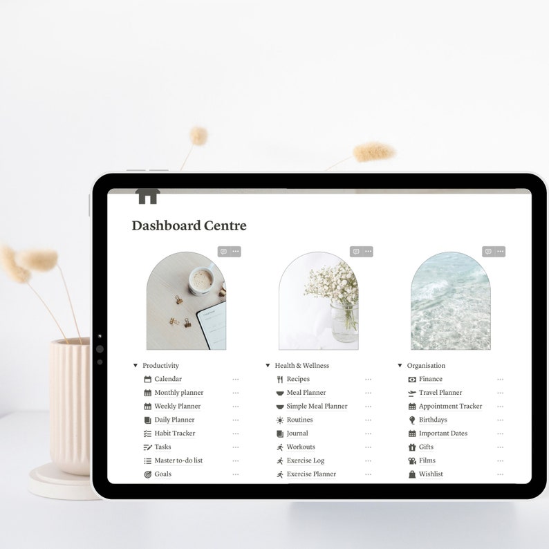 Notion Dashboard Template, Notion Calendar, Task Manager - Etsy