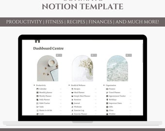 Notion Productivity Planner, Task Management Template, Time Management ...