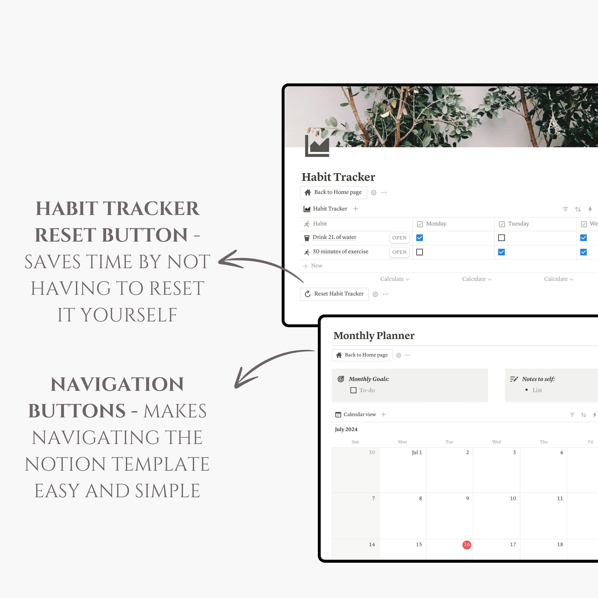 Notion Planner Template, Notion Habit Tracker, Task Management - Etsy