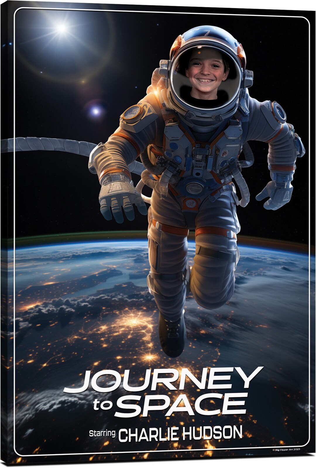 Journey to Space - Movie Poster - Customized Art for Kids - Etsy