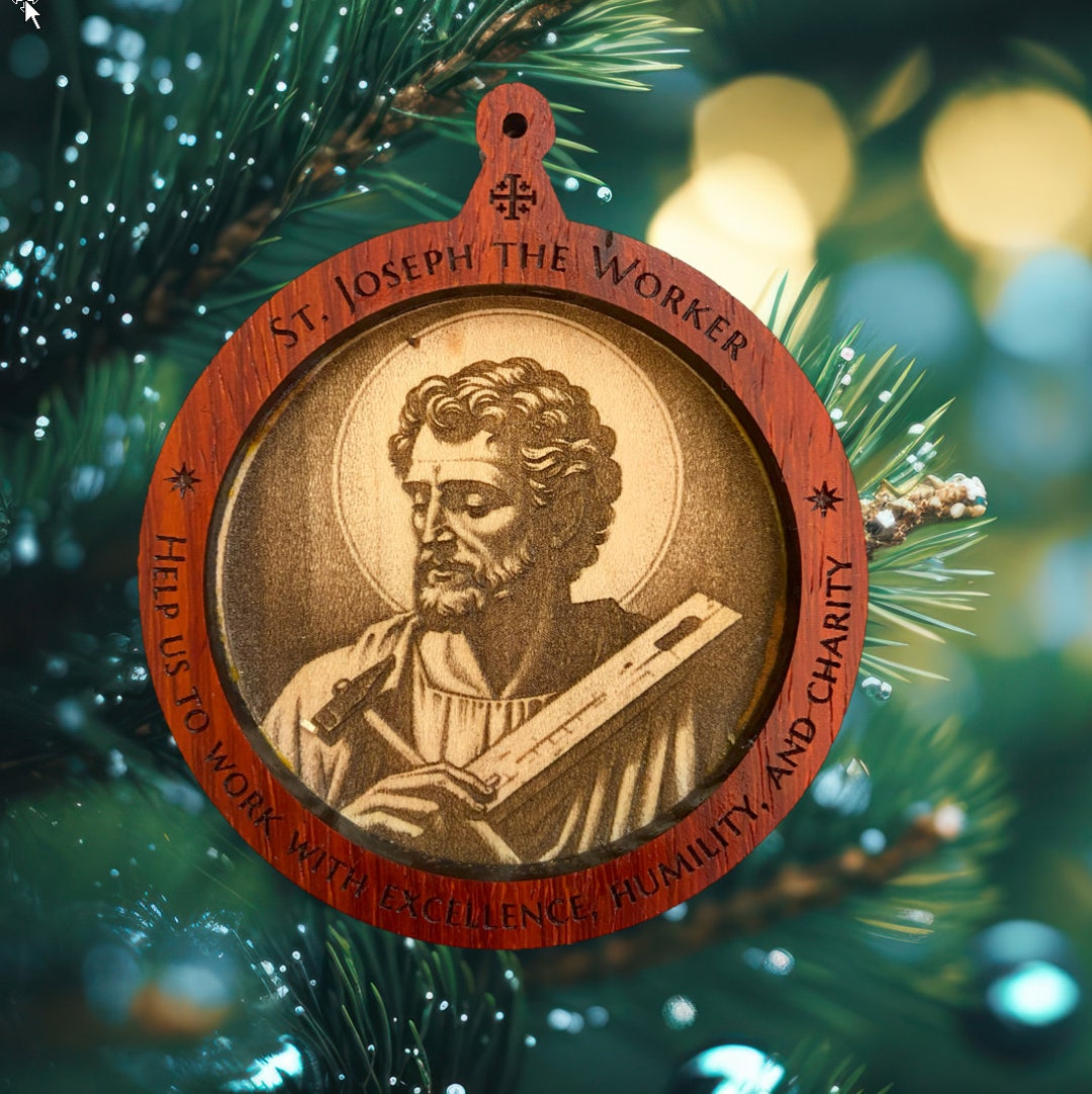 Patron of Providence: St. Joseph the Worker Handcrafted Ornament - Etsy