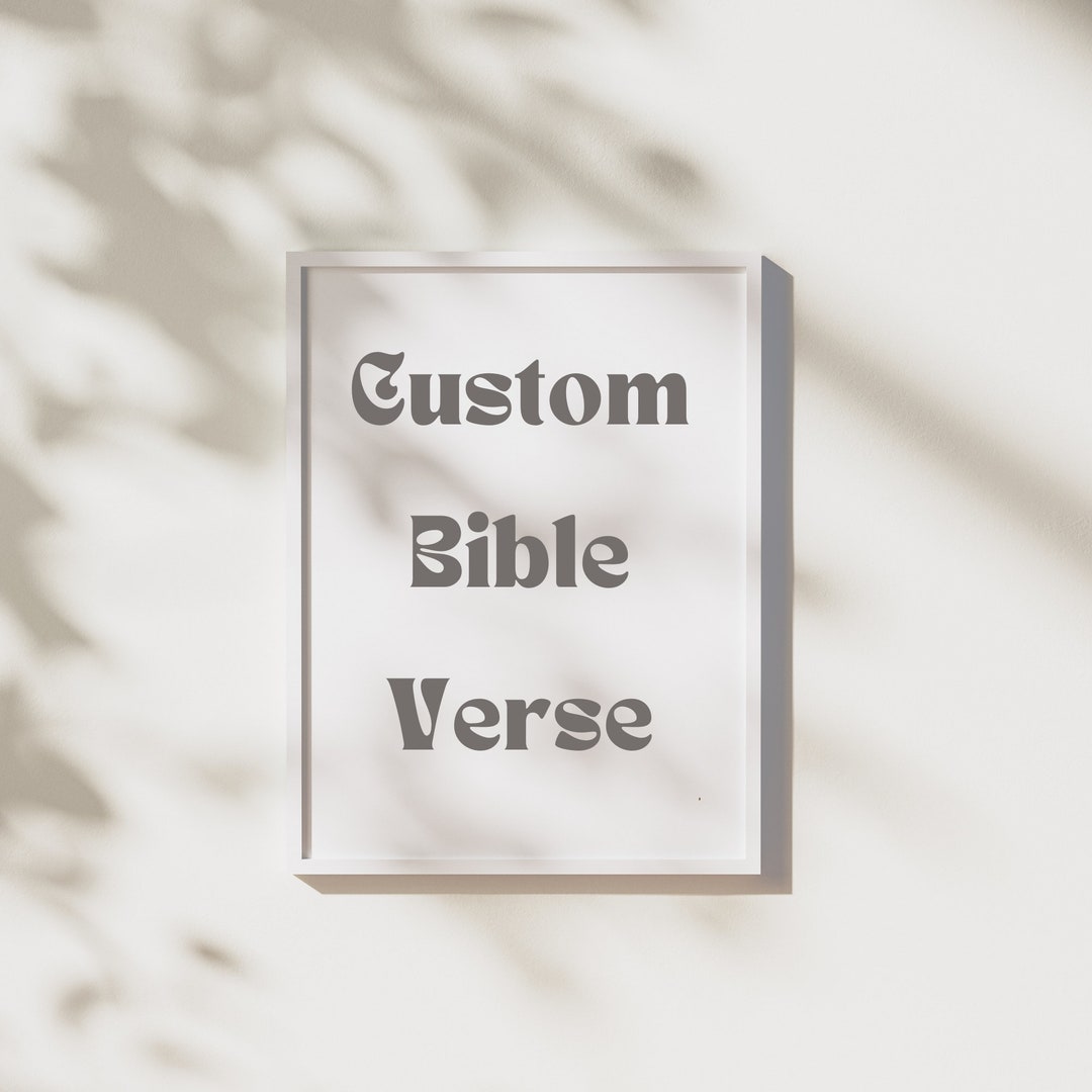 Custom Bible Verse Wall Art, Printable Christian Wall Art, Personalized ...