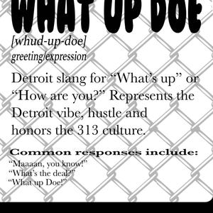 Detroit Slang PNG: What up Doe Definition (digital Download) - Etsy