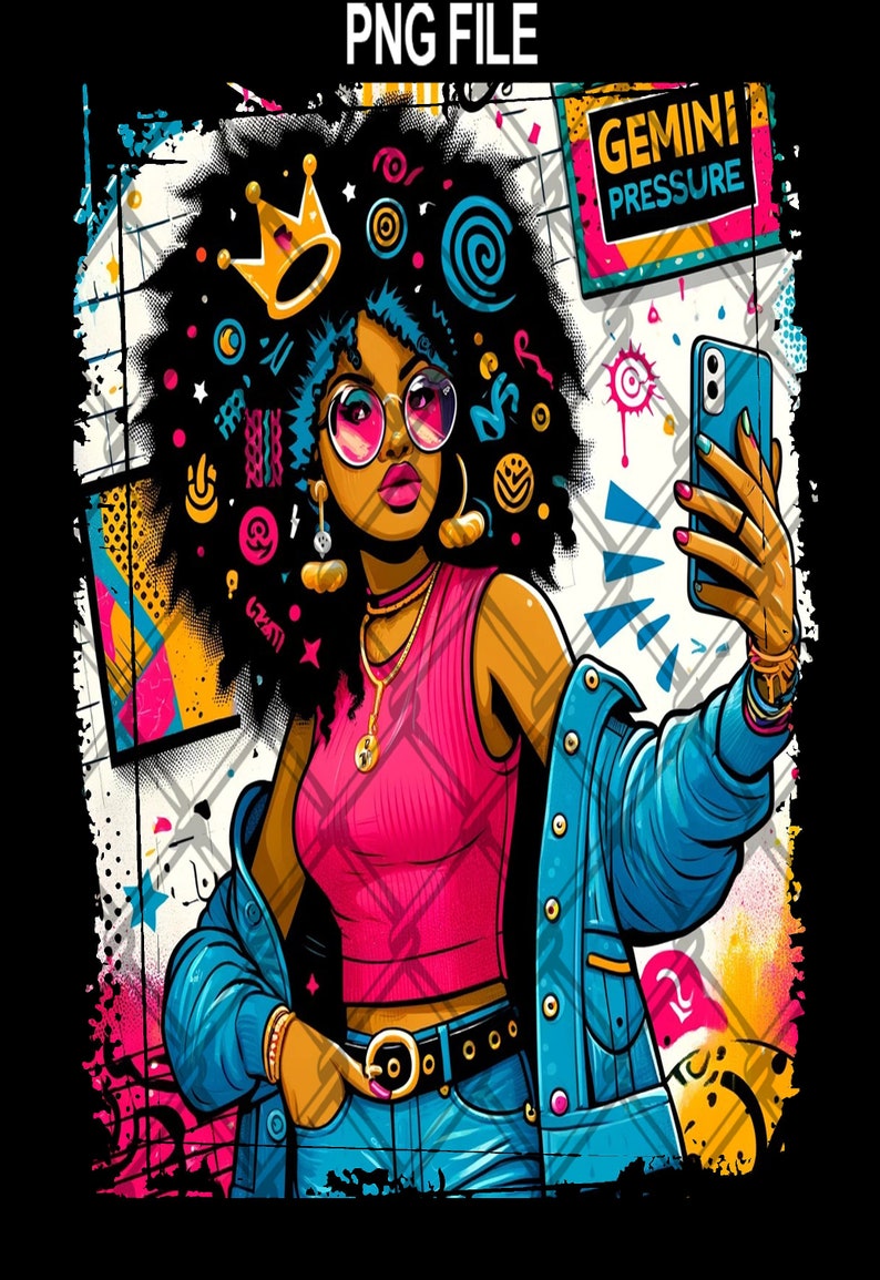 Gemini Graffiti Png, Gemini Girl Png, Gemini Season Png - Etsy