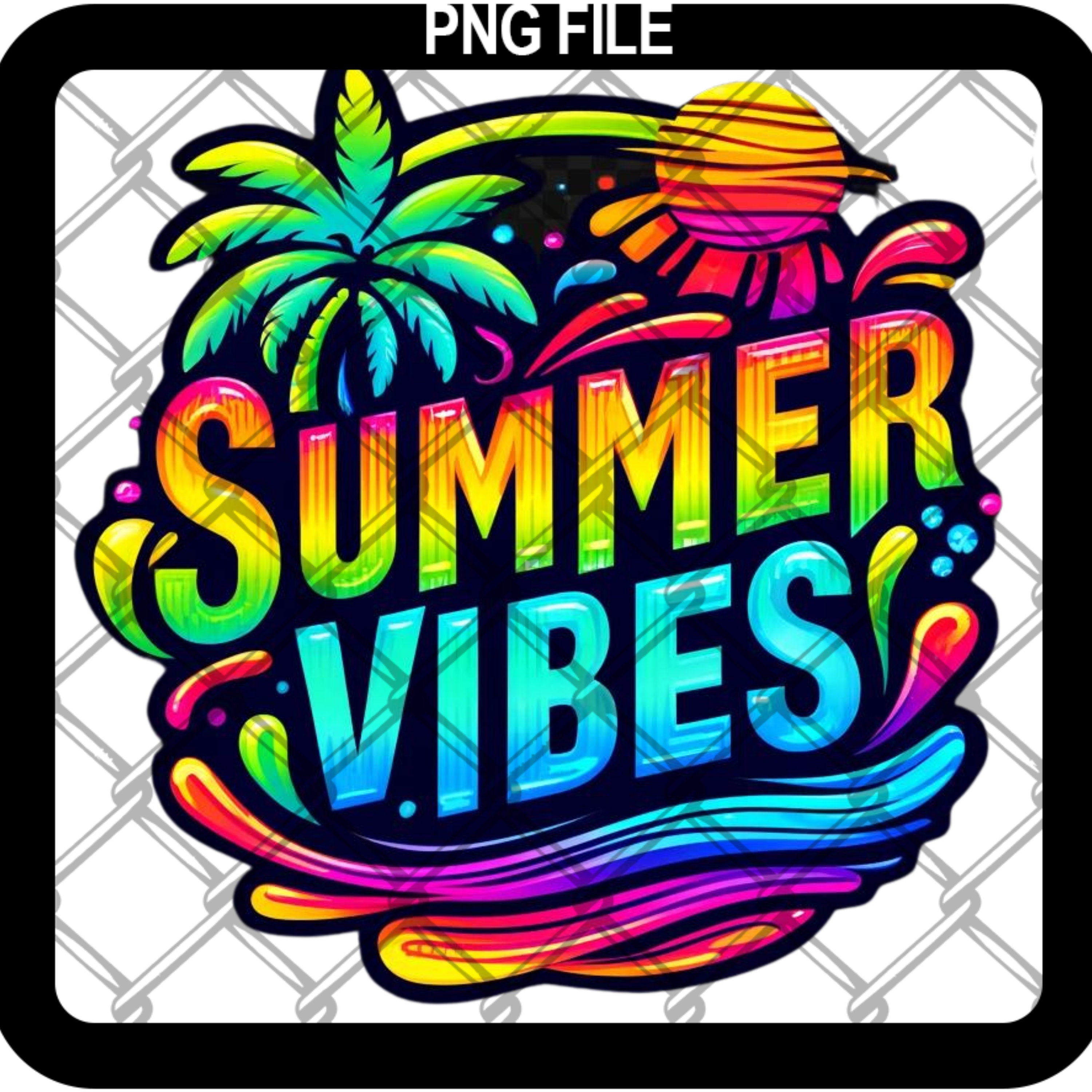 Summer Vibes Png, Summertime, Tropical Sunset Png - Etsy
