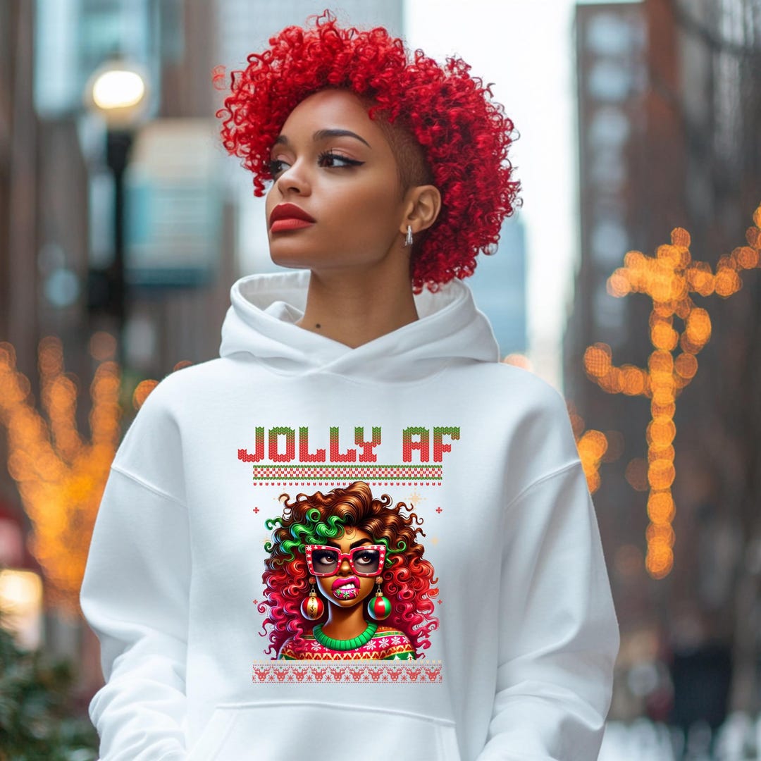 Jolly AF Png, Quirky Girl Christmas Png - Etsy