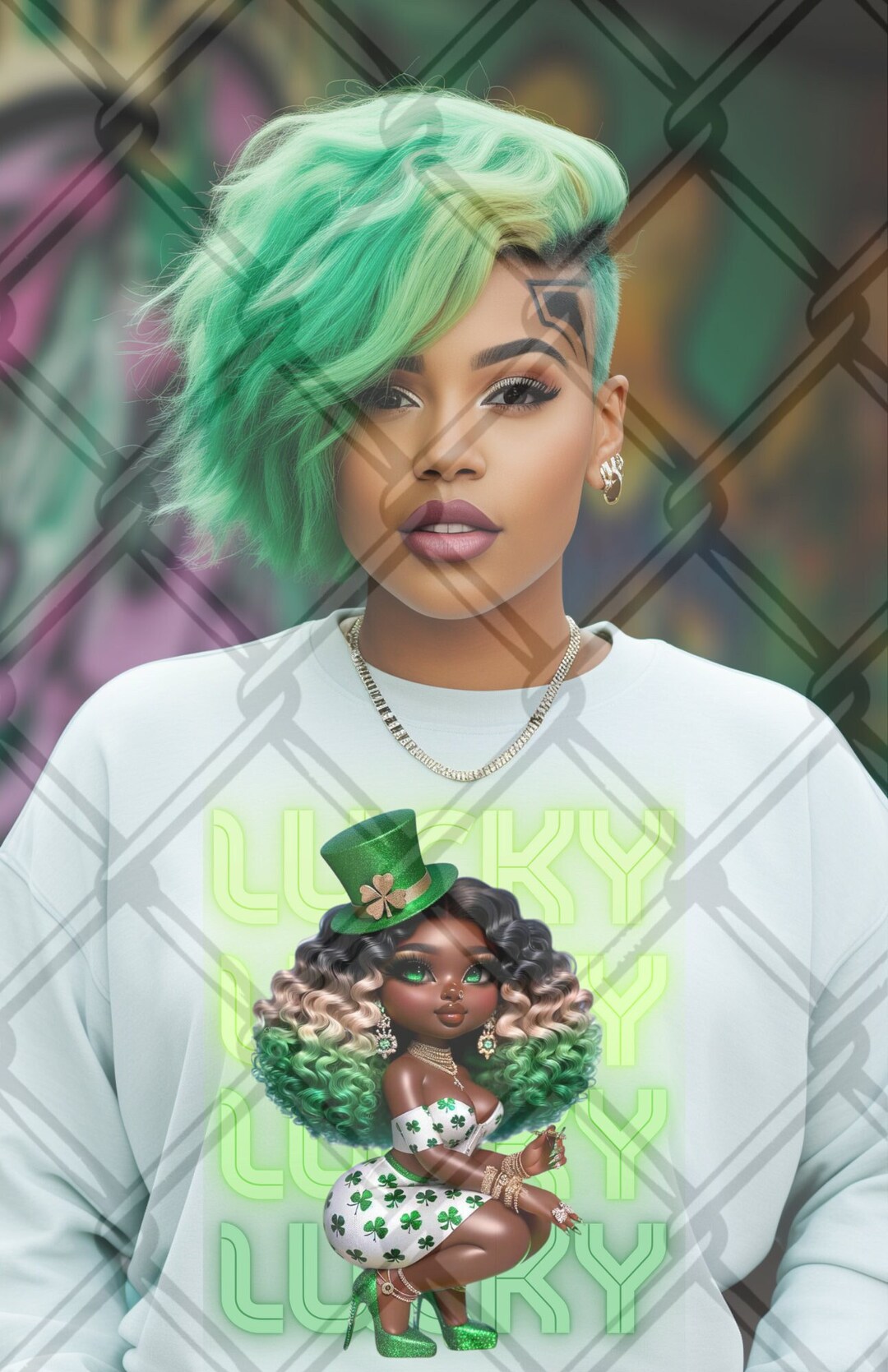 Lucky Chibi Girl Png, Lucky Png, St. Patrick’s Day Png, Chibi St ...