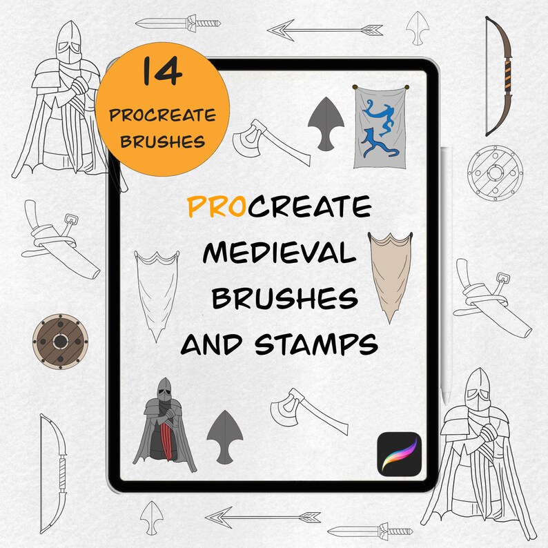 Medieval Items Procreate Brushes - Etsy