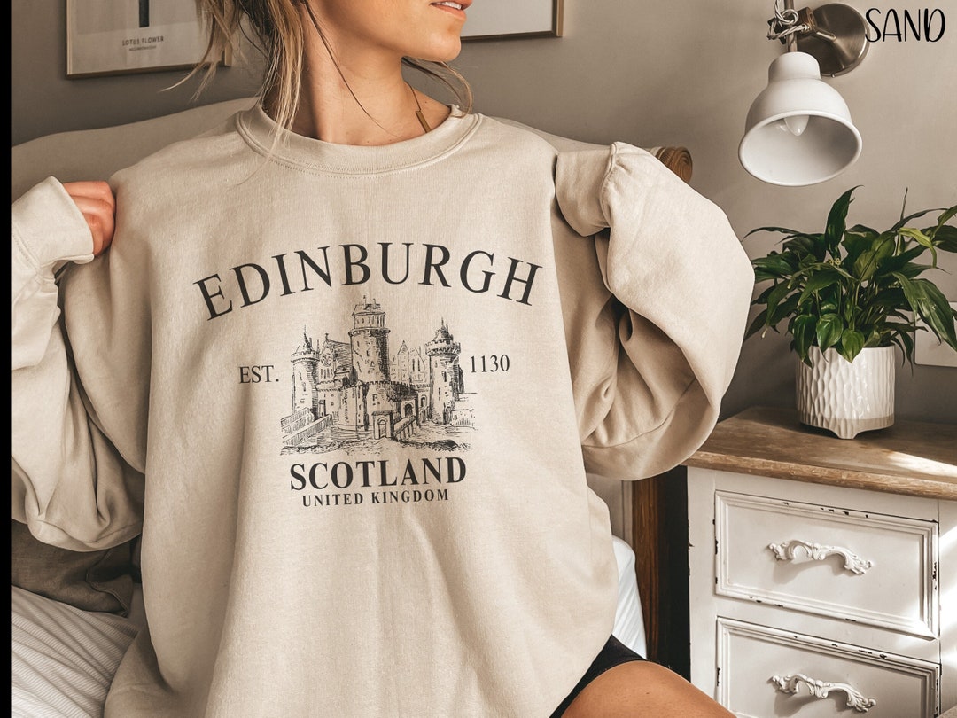 Edinburgh Sweatshirt, U.K Anglo-saxon Castle Sweatshirt, Edinburgh ...