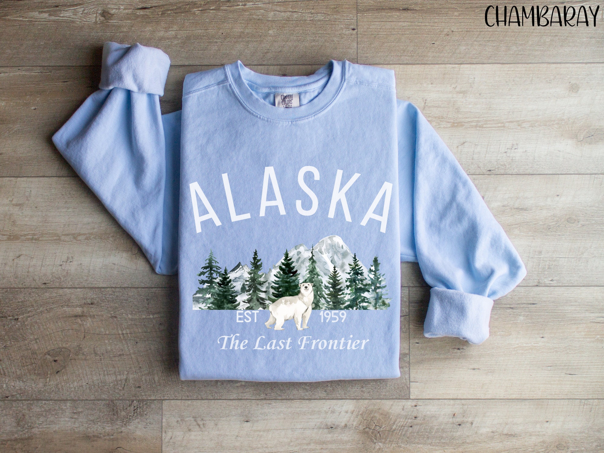Alaska Sweatshirt, Alaska Comfort Colors Crewneck Sweatshirt, Alaska ...
