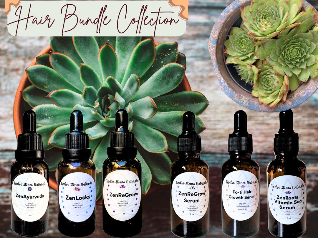 Potent Herbal Hair Oil Bundle | 6 Restorative Oils for Hair Growth| 100 ...