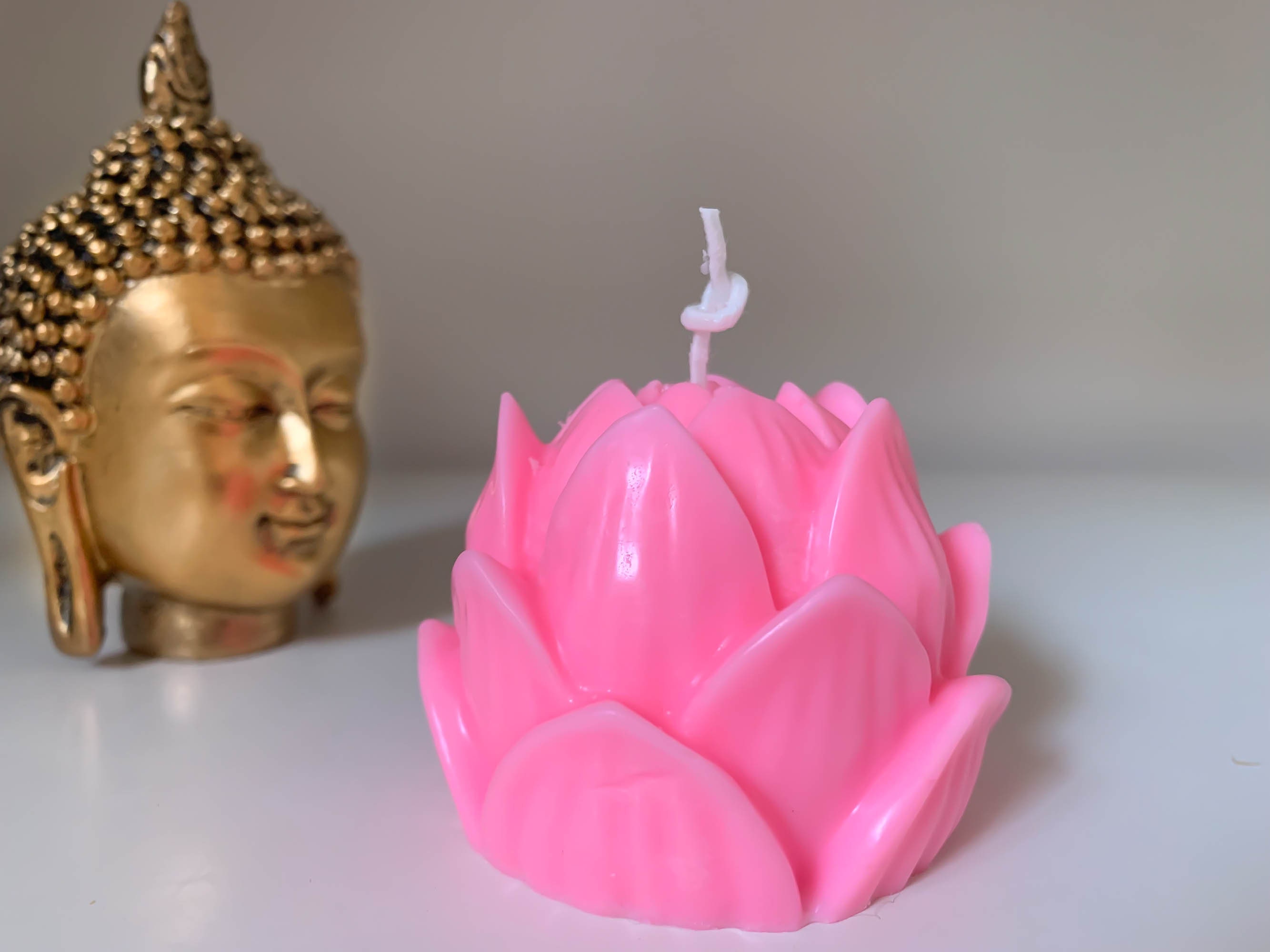 Lotus Flower Candle Unscented Guiding Light on the Path to Holistic ...