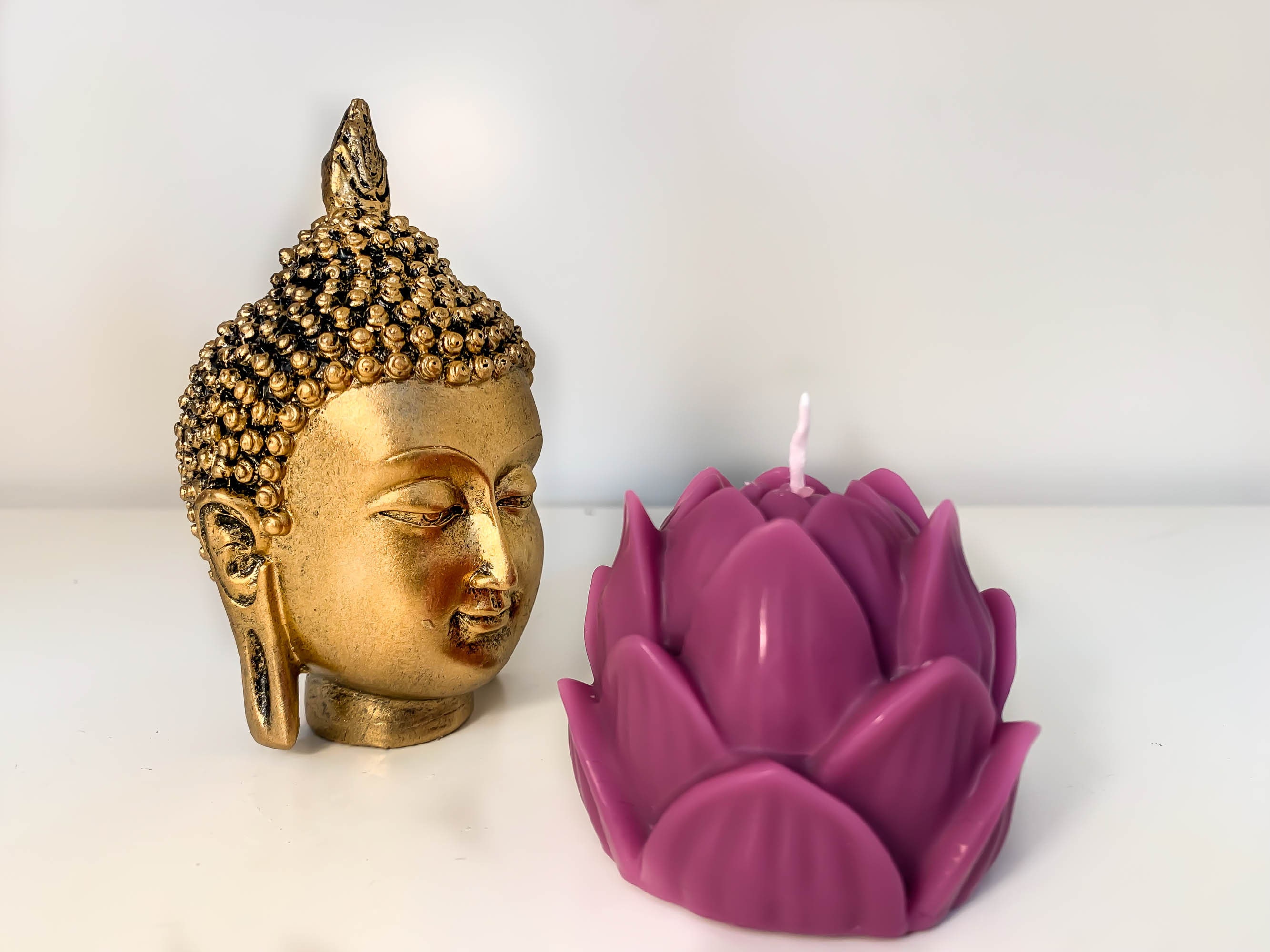 Lotus Flower Candle Unscented Guiding Light on the Path to Holistic ...