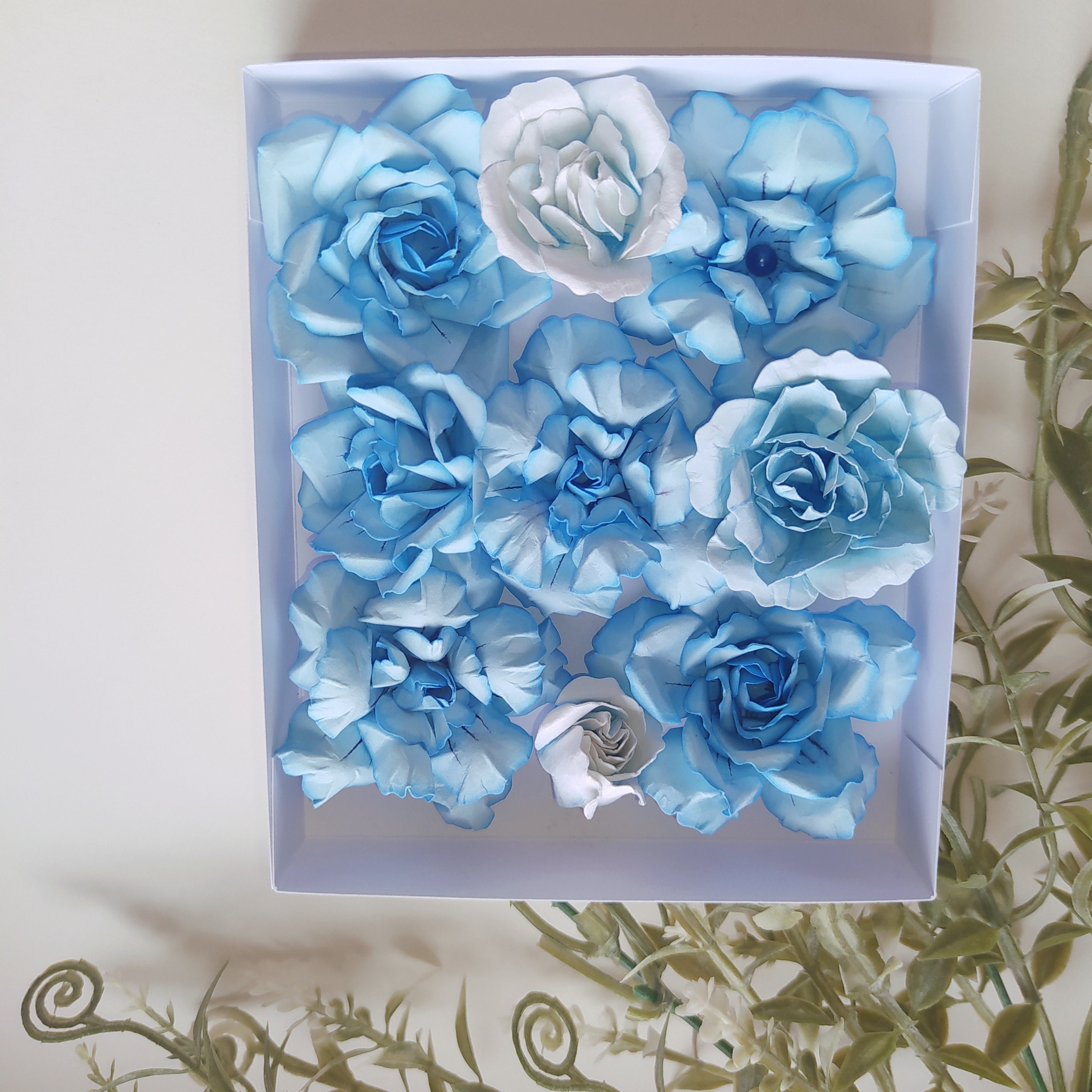 Paper Flowers. Flowers for Cards. Blue Roses. Blue Flowers. Flower ...