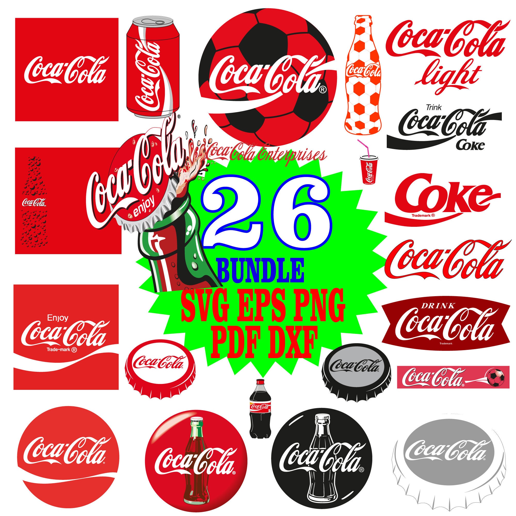 Coke SVG Bundle Layered SVG Coke Files Diet Coke SVG Files - Etsy UK