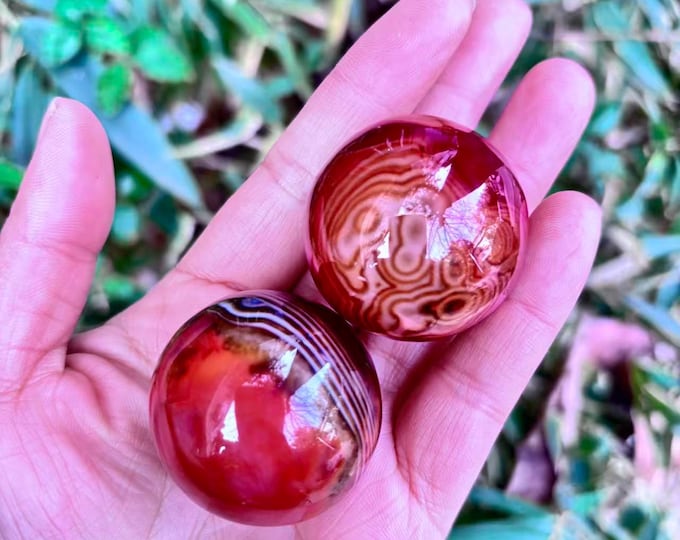 Natural Banded Agate Hand Exercise Balls Health Collectible Chinese ...