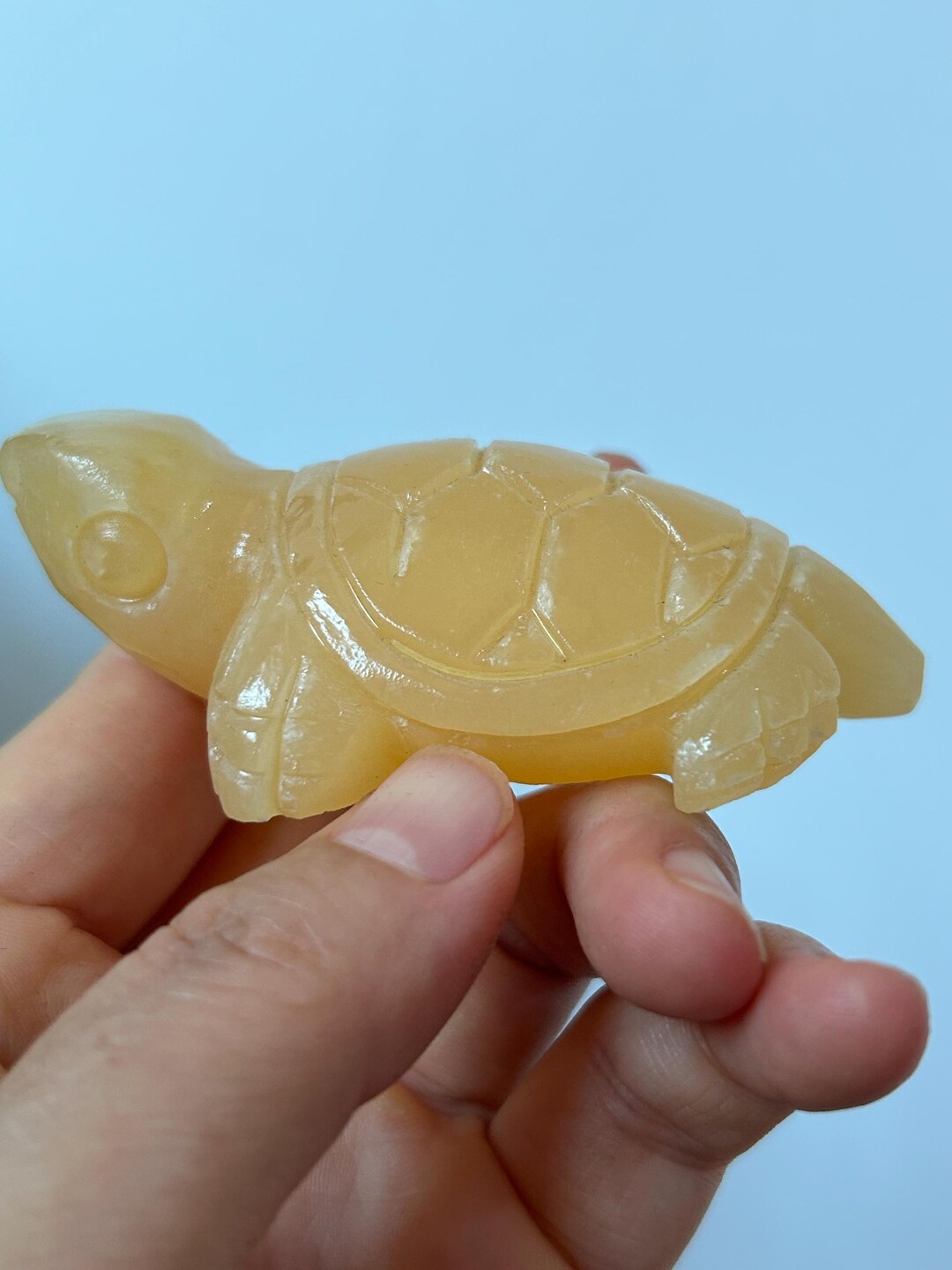 Genuine Nephrite Rare Yellow Jade Turtle Figurine,crystal Shelled ...