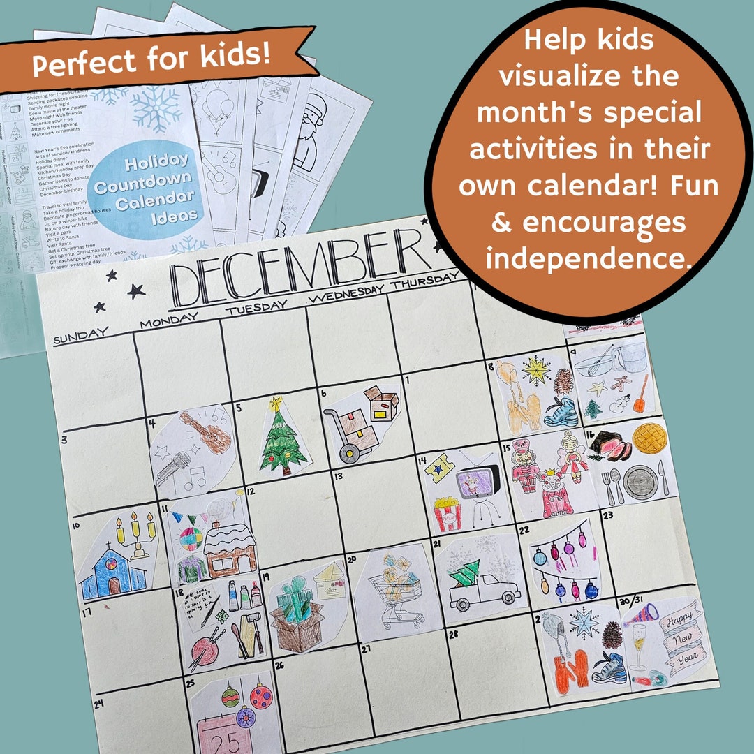 Kids Holiday Countdown Calendar - Etsy