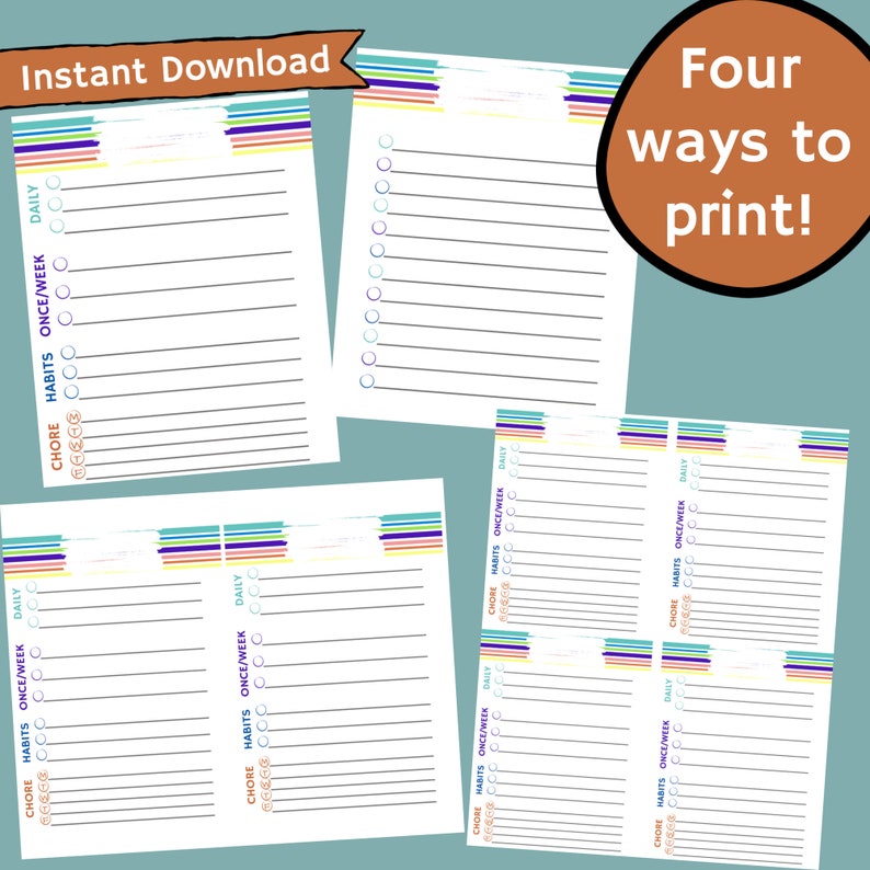 Customizable Personal Checklists for Daily & Weekly Tasks, Plus Habits ...