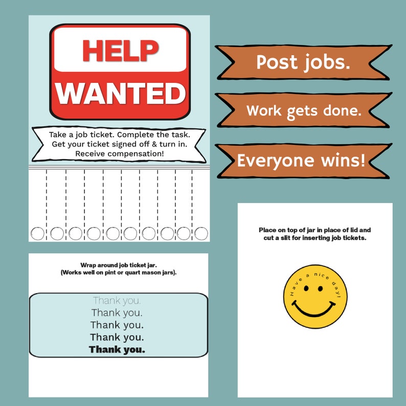 Help Wanted Kids' Job Sign - Etsy