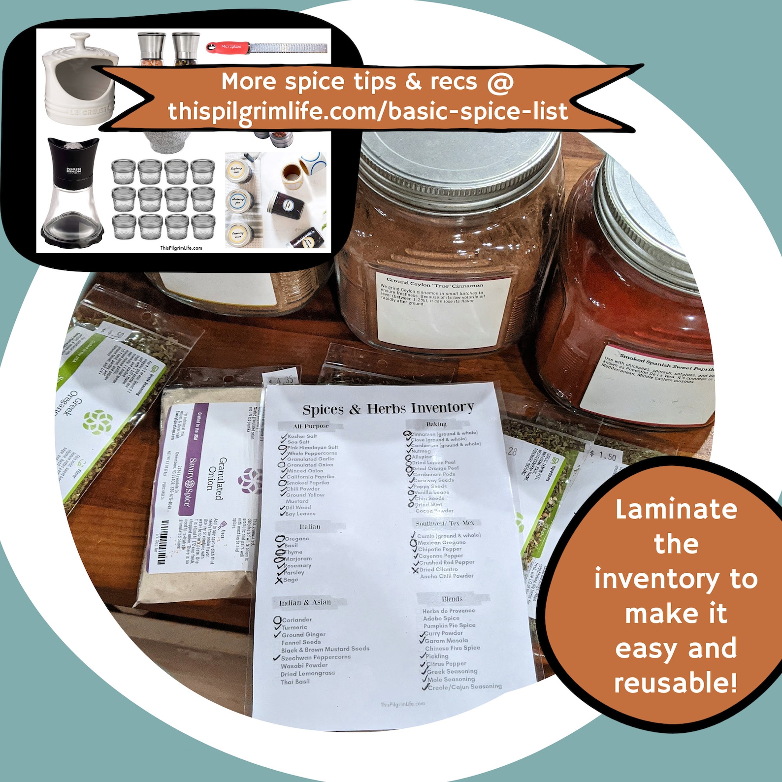 Printable Spice Inventory Checklist - Etsy