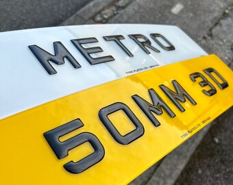 Pair Staggered Gloss Matte Number Plates - Etsy