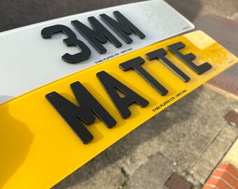 Pair Staggered Gloss Matte Number Plates - Etsy