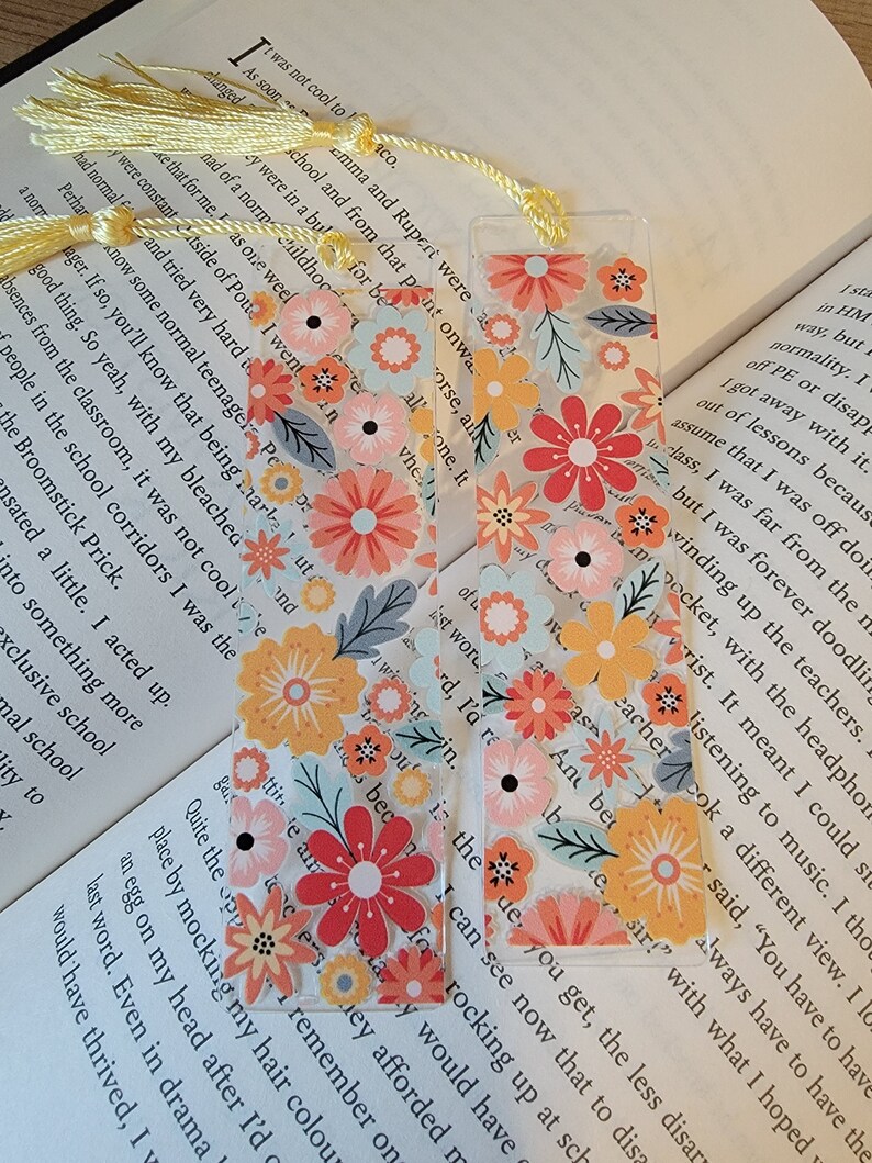 Acrylic Flower Bookmark Acrylic Bookmarks Bookmarks Flower Bookmarks ...