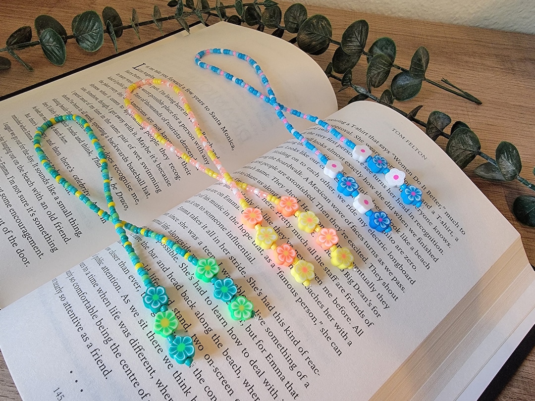 Bead Bookmarks | Seed Bead Bookmarks | Bookmarks | Polymer Clay Beads ...