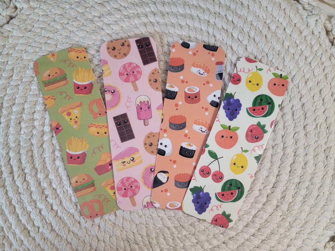 Food Bookmarks | Bookmarks for Gifts | Cardstock Bookmarks | Reader ...