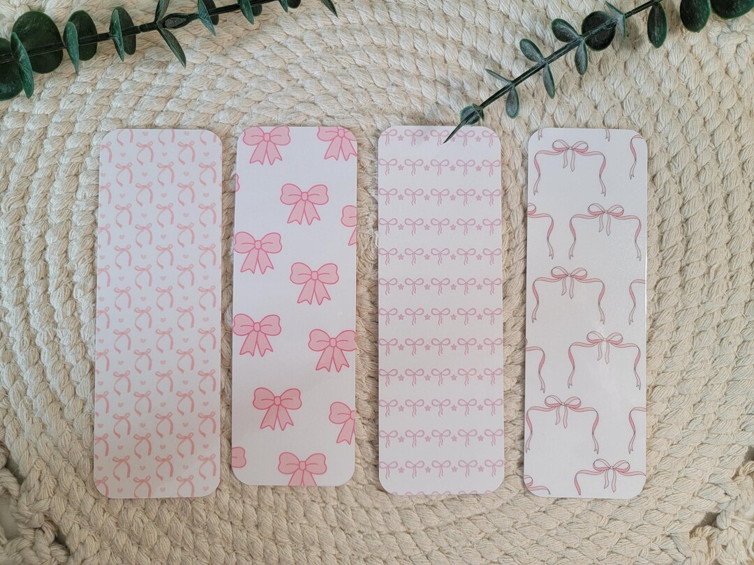 Bow Bookmarks | Bookmarks for Gifts | Cardstock Bookmarks | Bookmarks ...