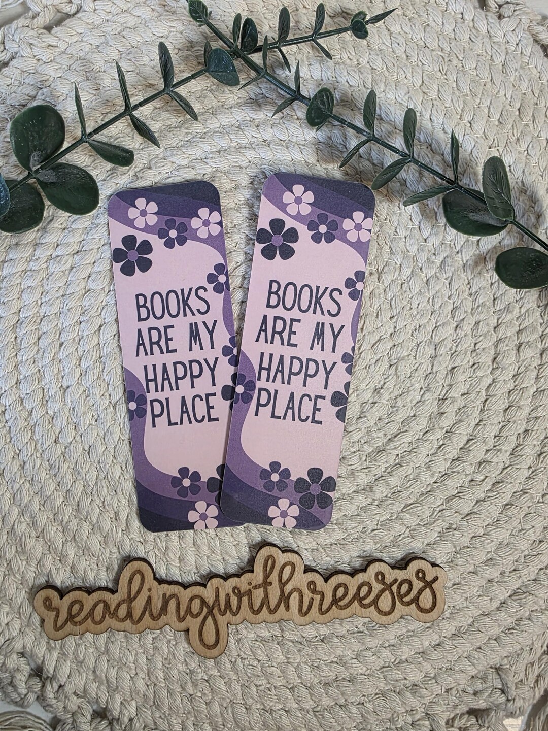 Happy Place Bookmarks | Bookmarks for Gifts | Cardstock Bookmarks ...
