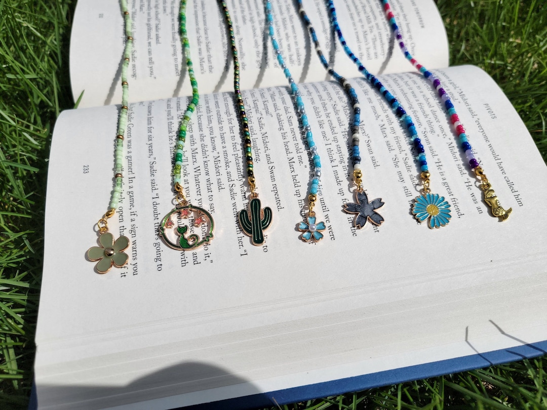 Bead Bookmarks | Seed Bead Bookmarks | Charm Bookmarks | Bookmarks With ...